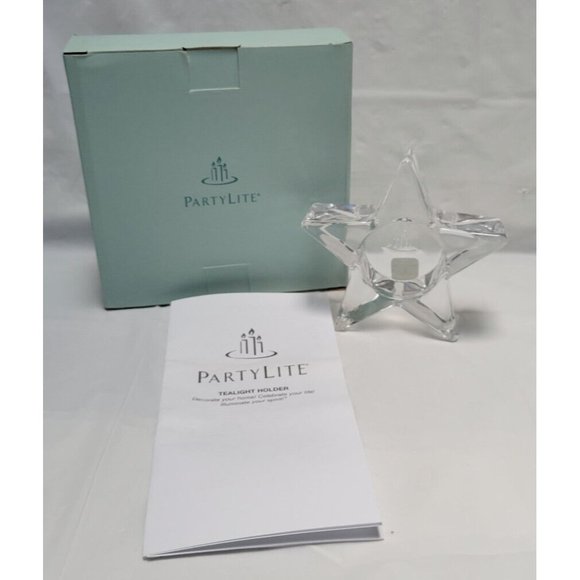 PartyLite | Accents | New Partylite P9993 Glass Star Tealight Holder ...
